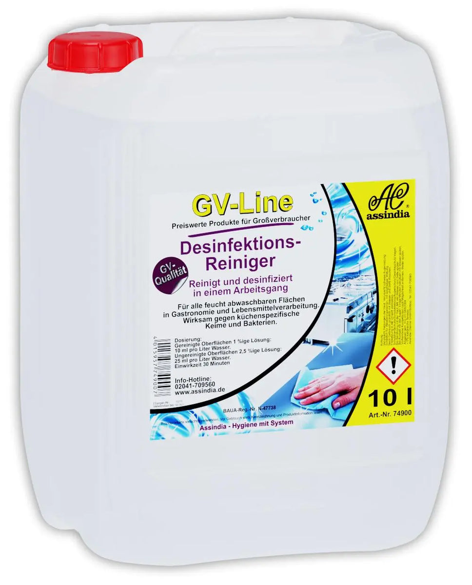 Disinfectant cleaner GV Line 10 liters – Assindia Direkt Onlineshop