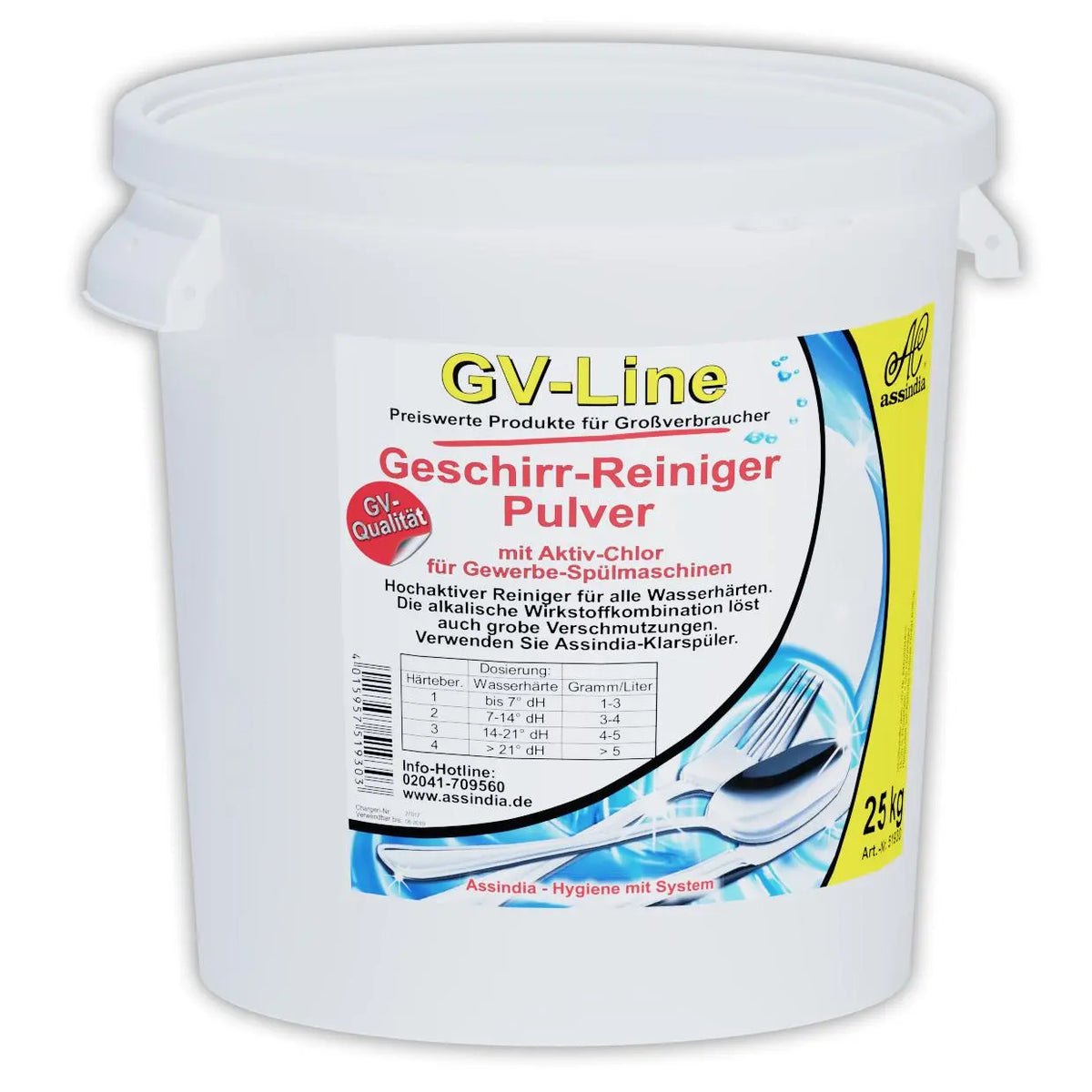 Geschirr-Reiniger Pulver GV 25 kg (inkl. Gefahrgutzuschlag) – Assindia ...